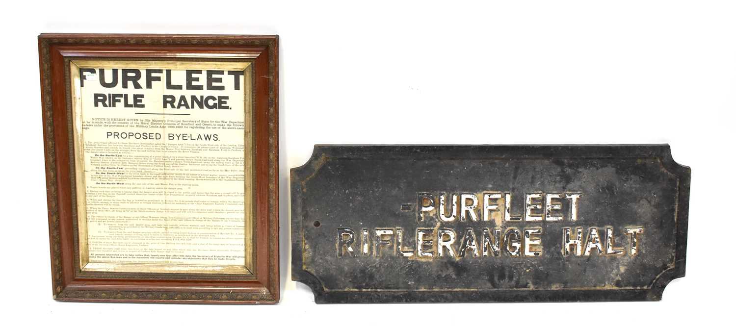 Lot 547 - A substantial cast iron sign with embossed