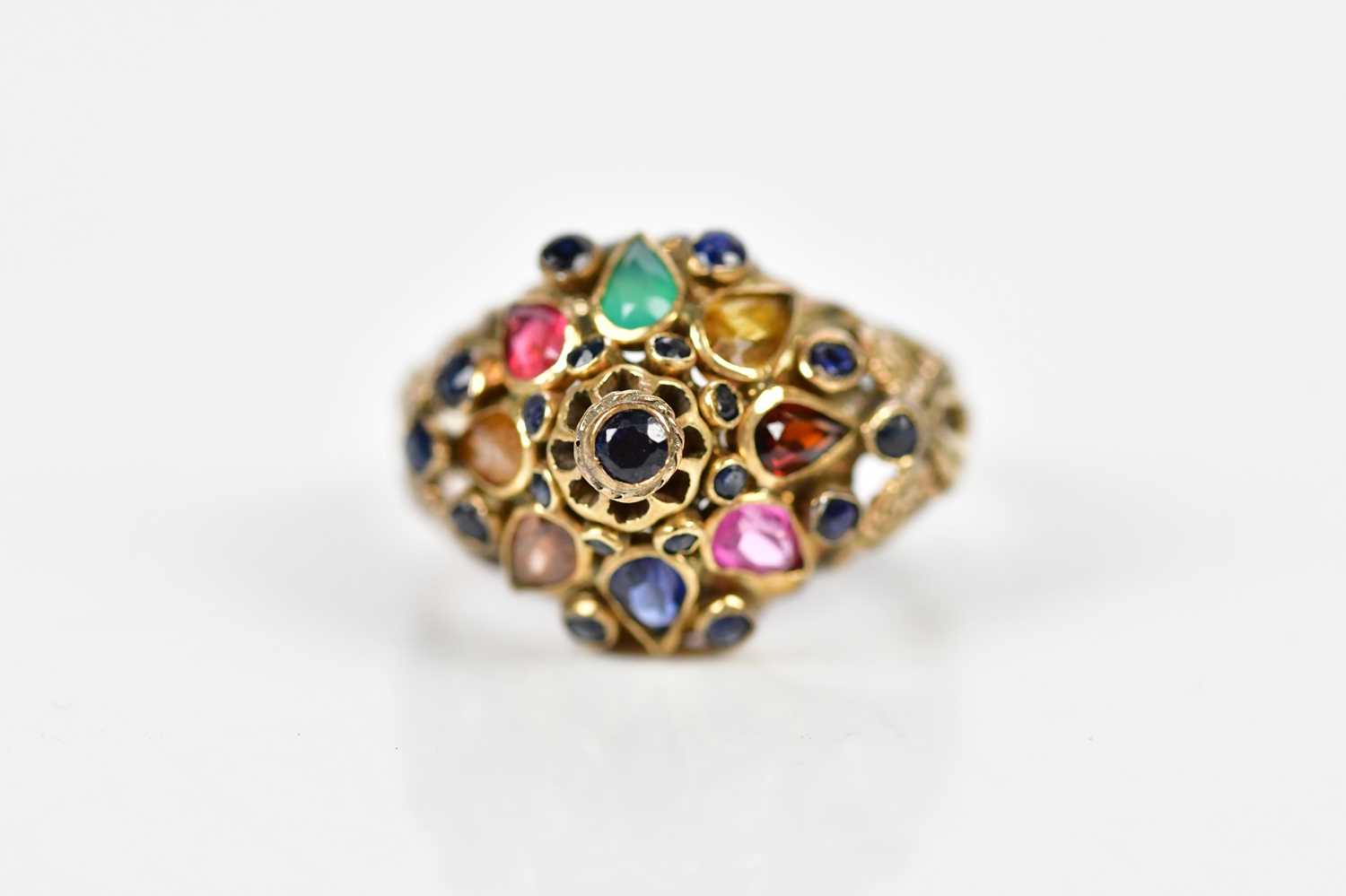 Lot 256 - A yellow metal gem set Thai Princess Herman