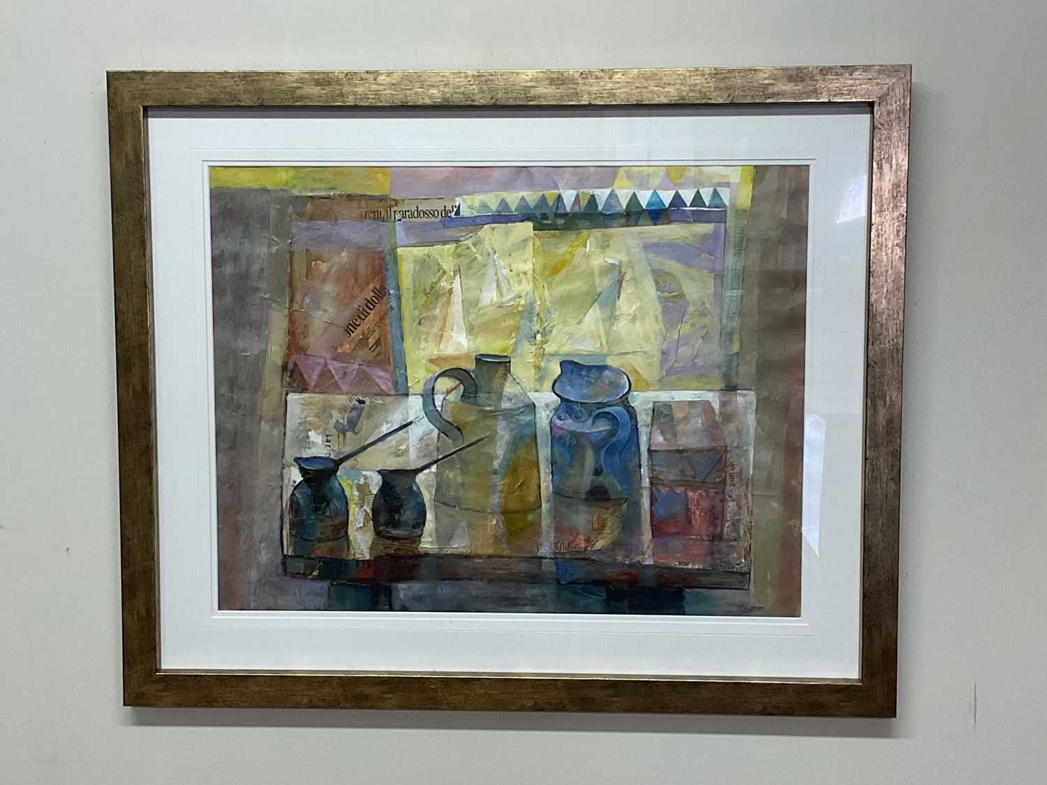 Lot 218 - MARTIN DUTTON; collage and mixed media,