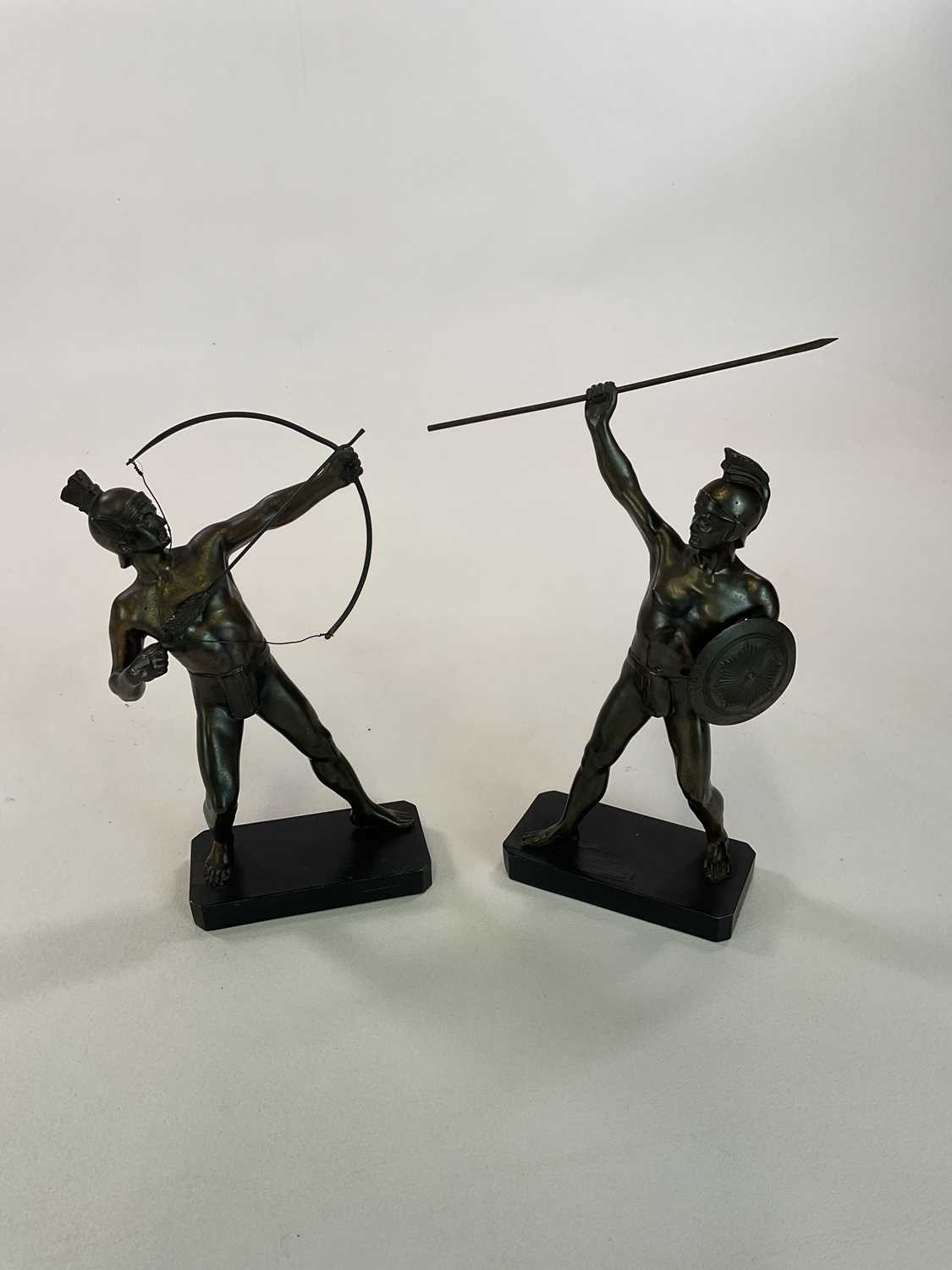 Lot 151 - A pair of spelter figures, comprising