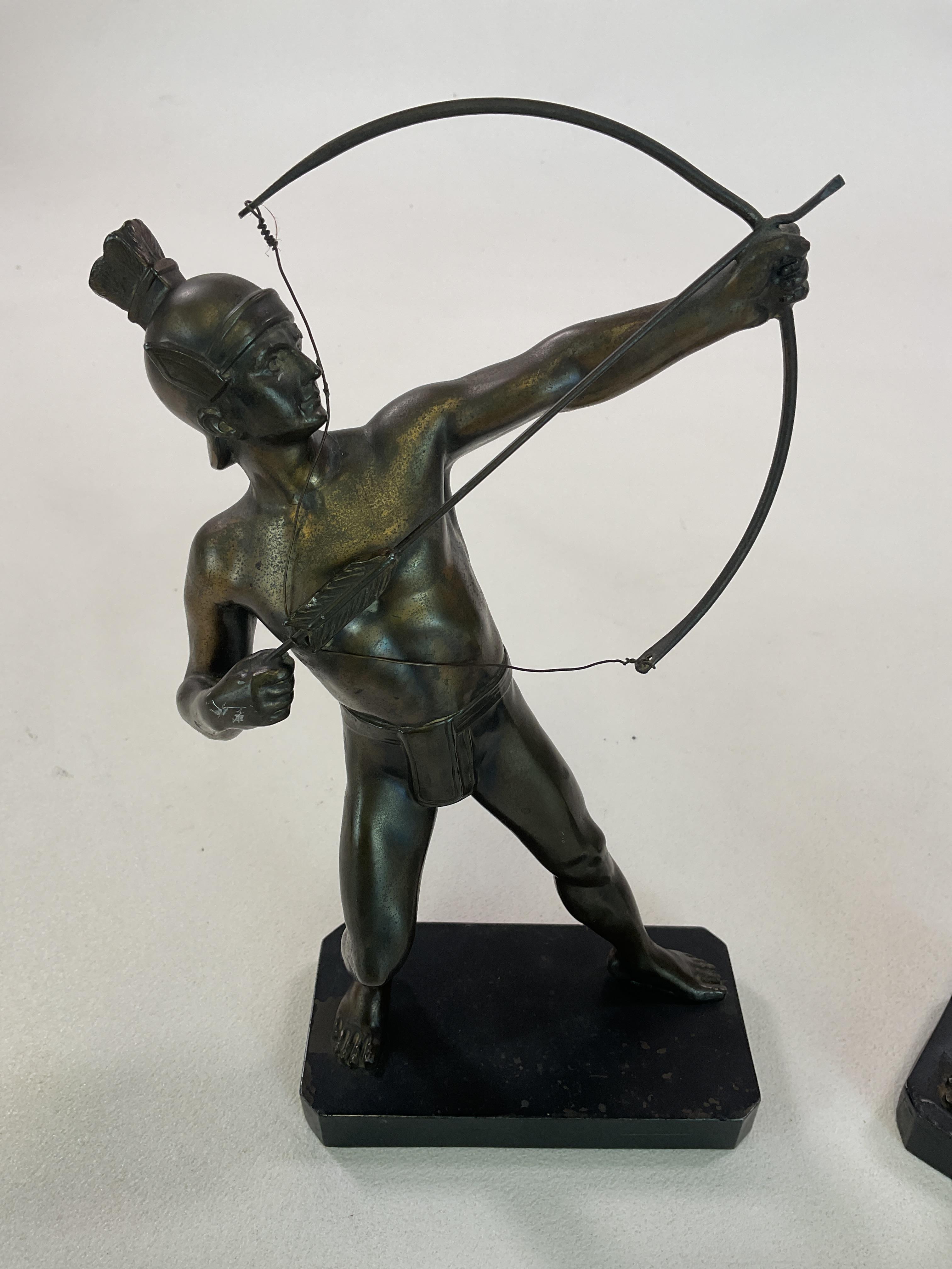 Lot 151 - A pair of spelter figures, comprising