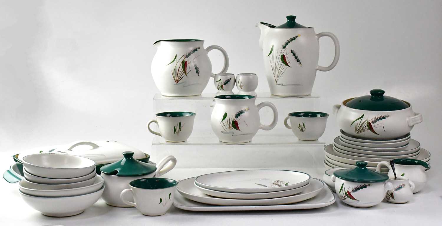 Lot 331 - DENBY; a 'Green Wheat' pattern part dinner