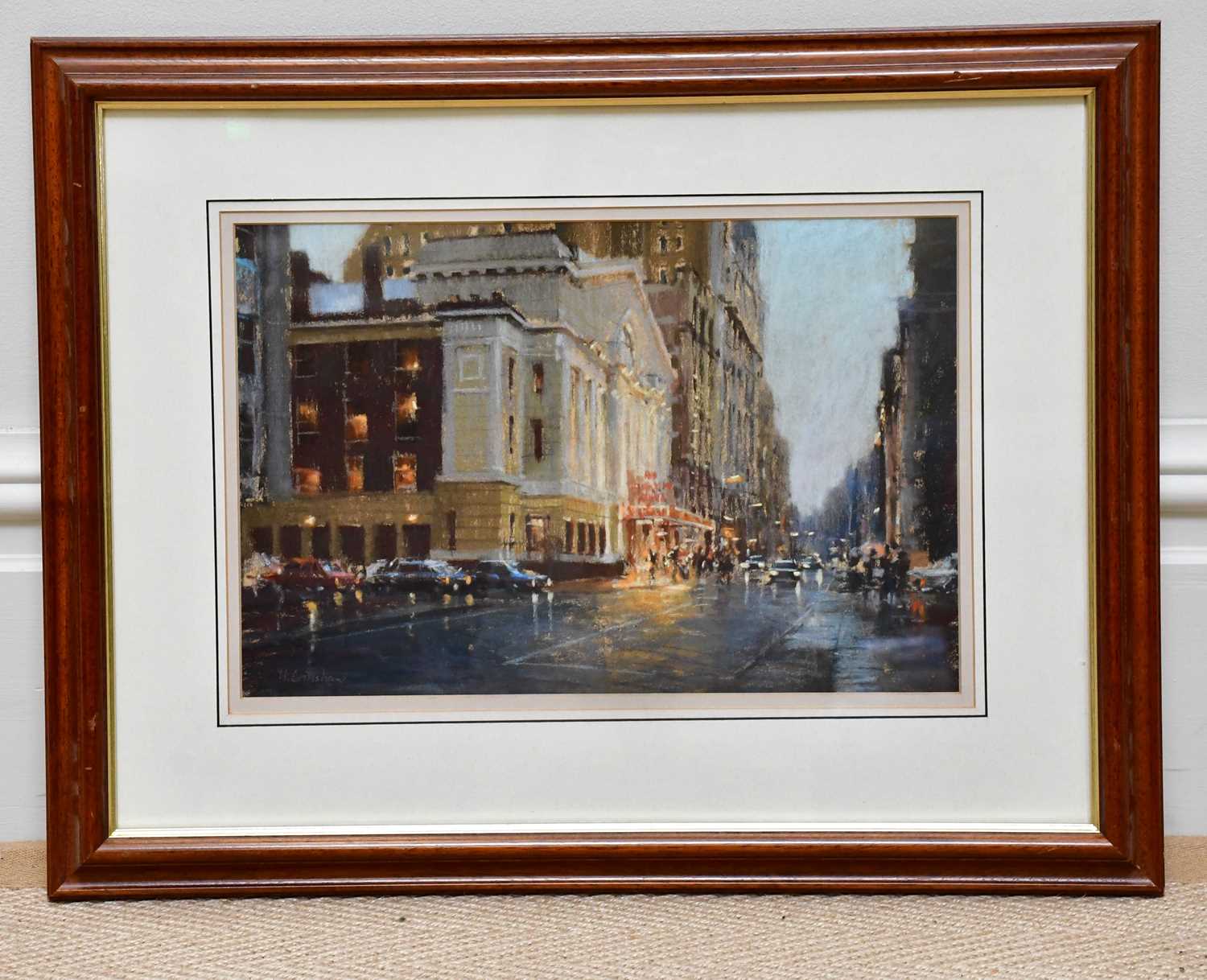 Lot 322 - MARC GRIMSHAW (born 1957); pastel, street