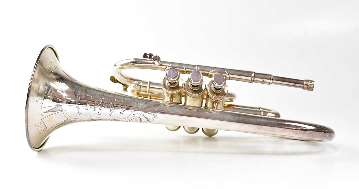 Lot 828 - BESSON; a 'Class A Prototype' cornet, model