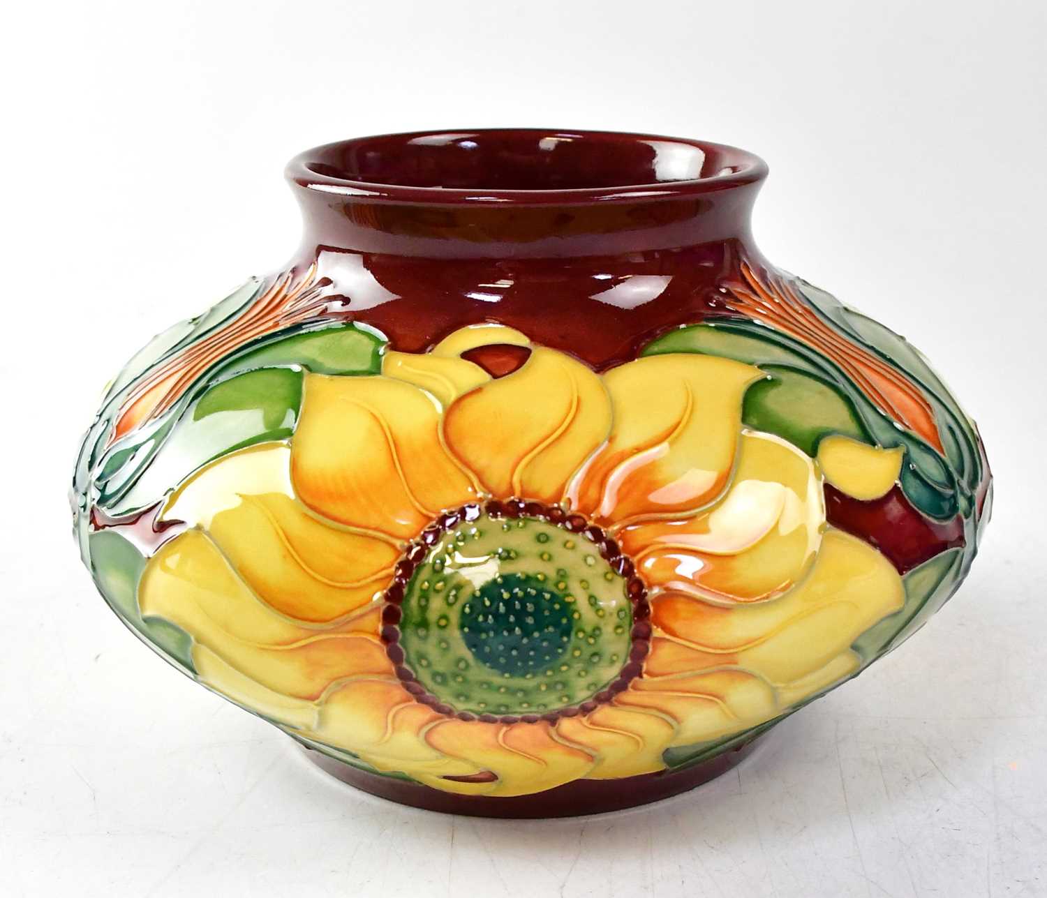 Lot 146 - MOORCROFT; a vase in the 'Inca' design,