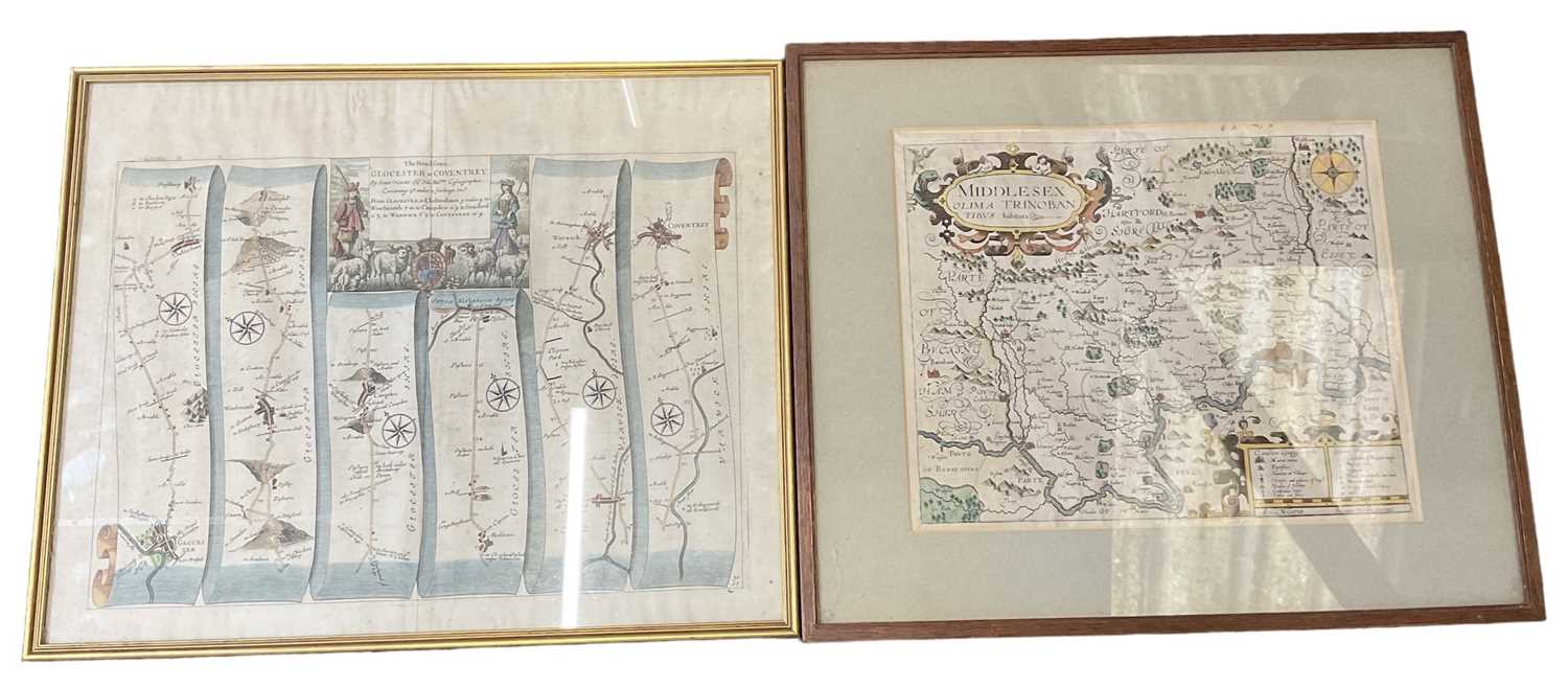 Lot 214 A 17th Century Map Of Middlesex 285 X 35cm