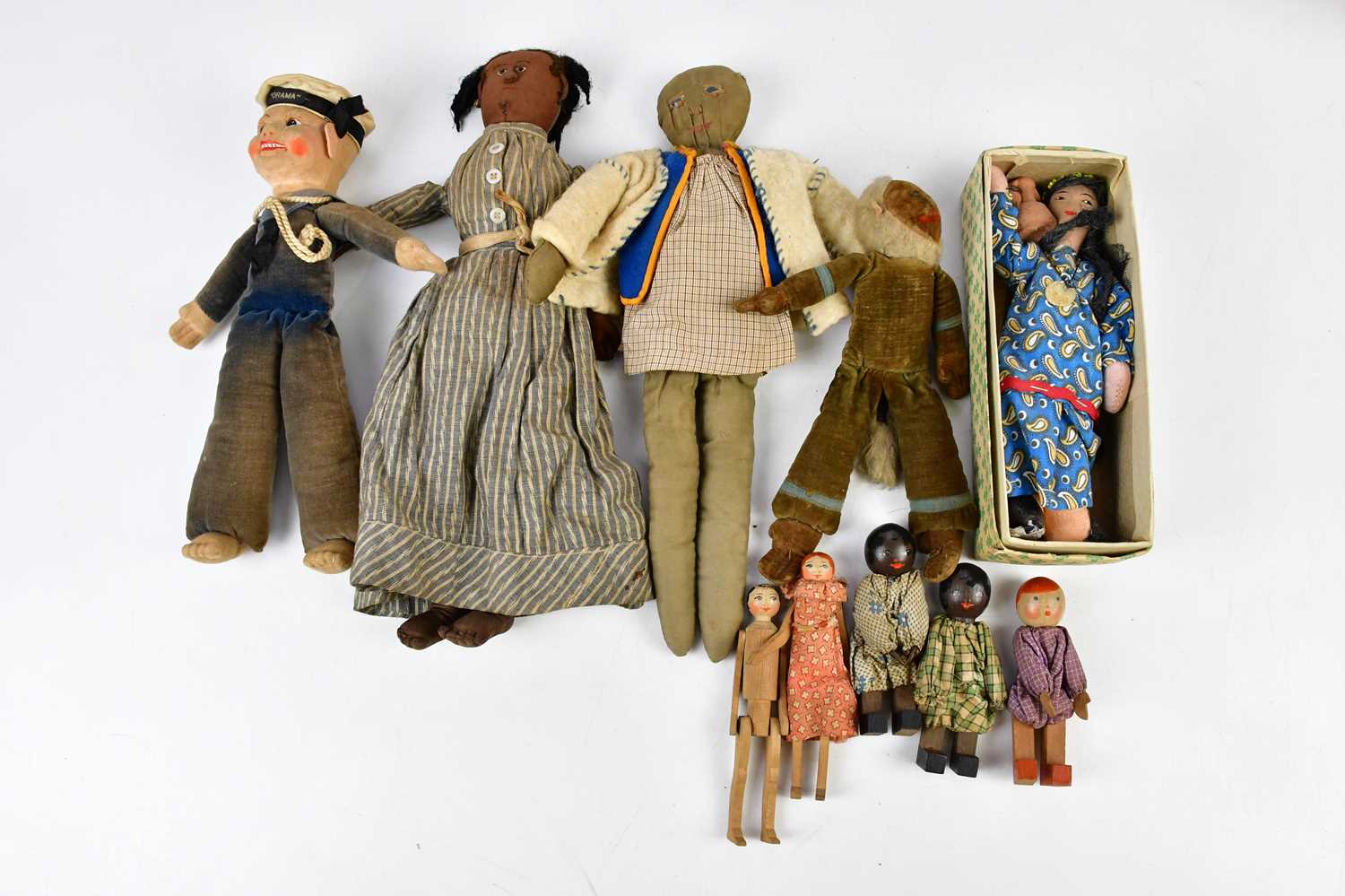 Lot 37 - NORAH WELLINGS, a sailor doll, height 27cm,