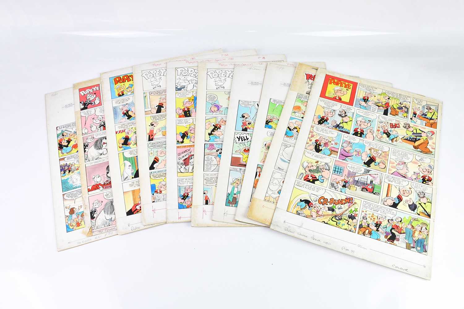 Lot 169 - BILL MEVIN; ten original storyboard cartoons