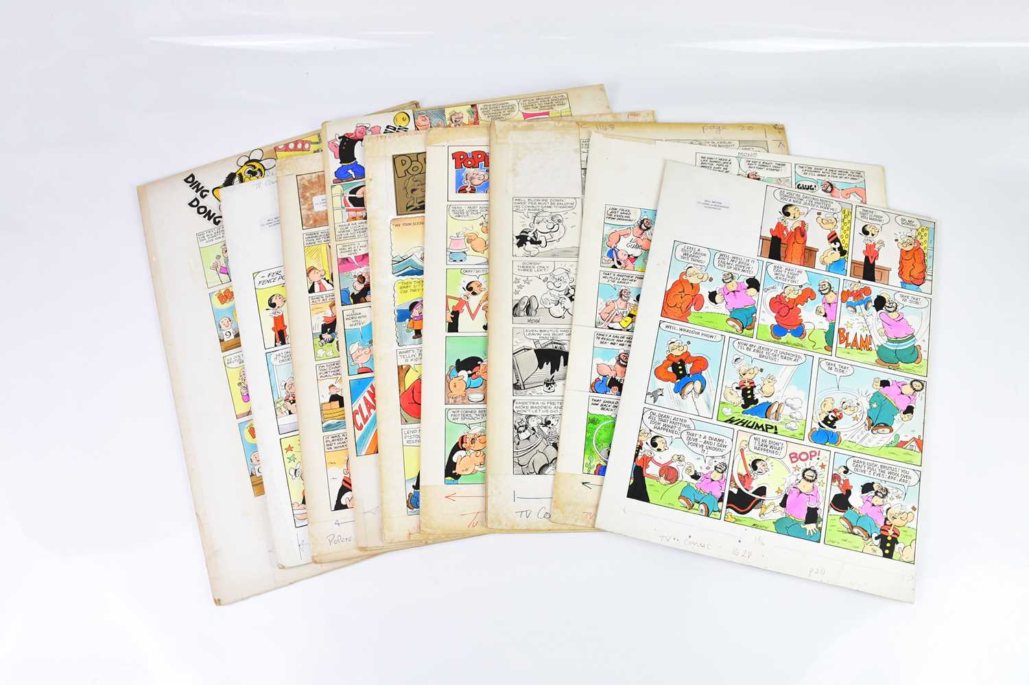 Lot 189 - BILL MEVIN; ten original storyboard cartoons