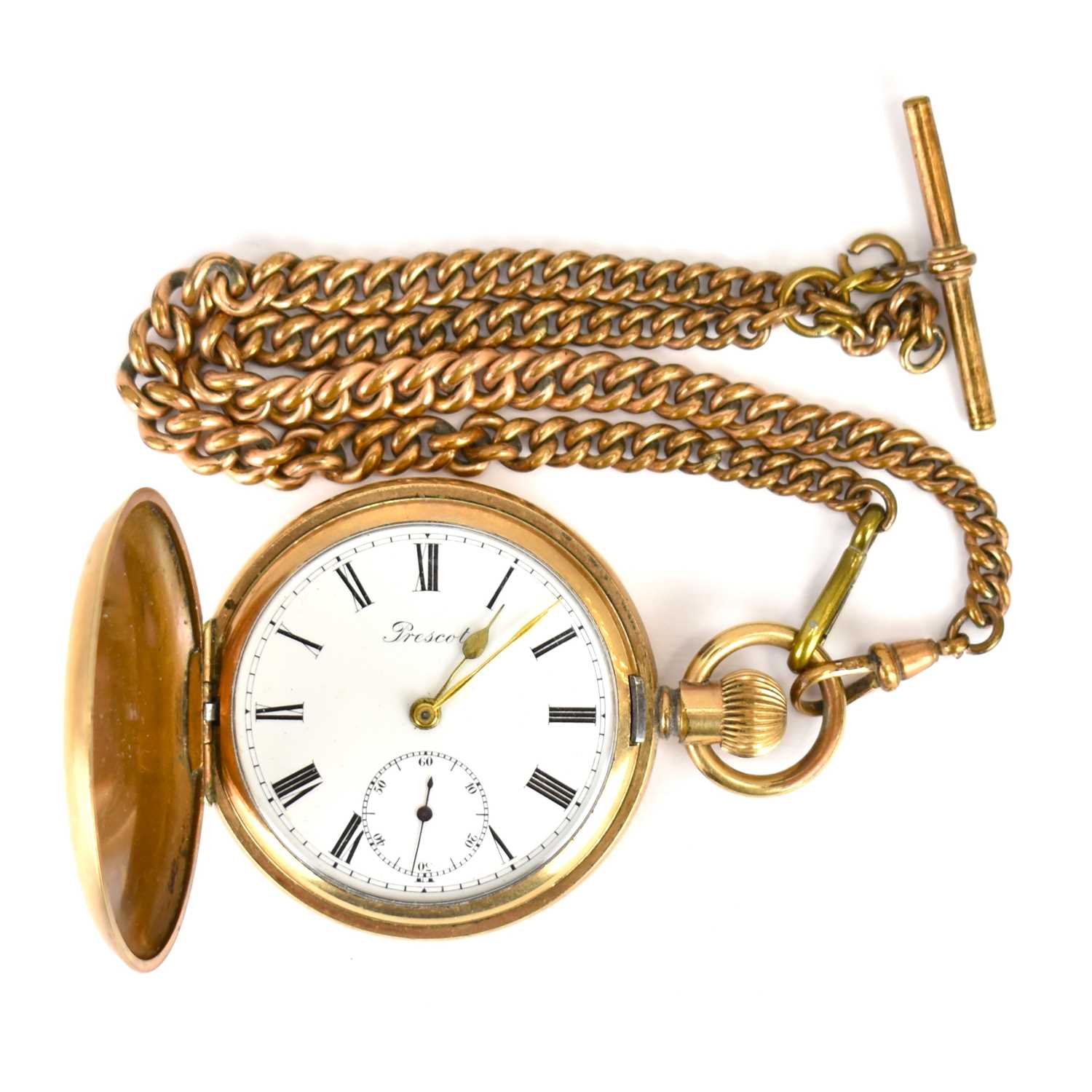 Lot 1057 - LANCASHIRE WATCH CO; a Prescot gold plated