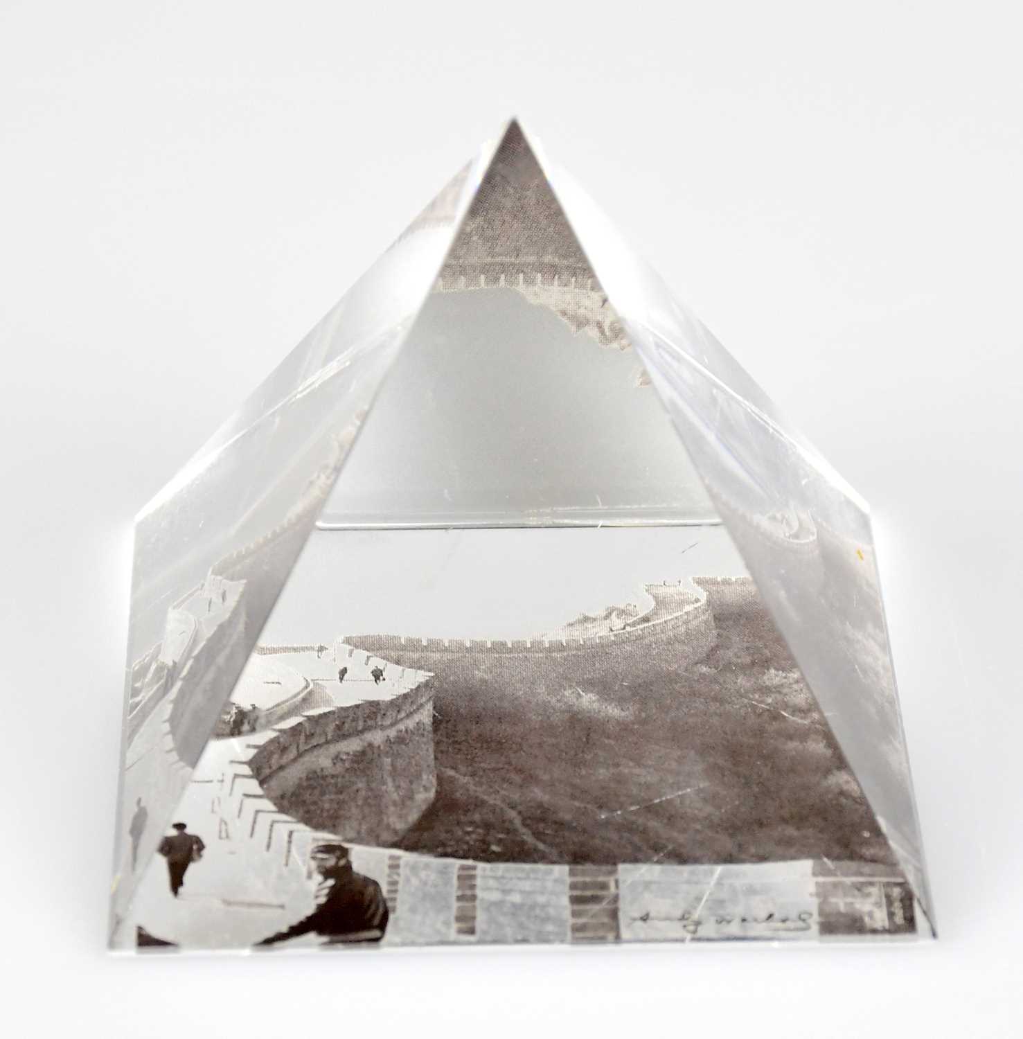 Lot 770 - ROSENTHAL; a contemporary pyramid weight