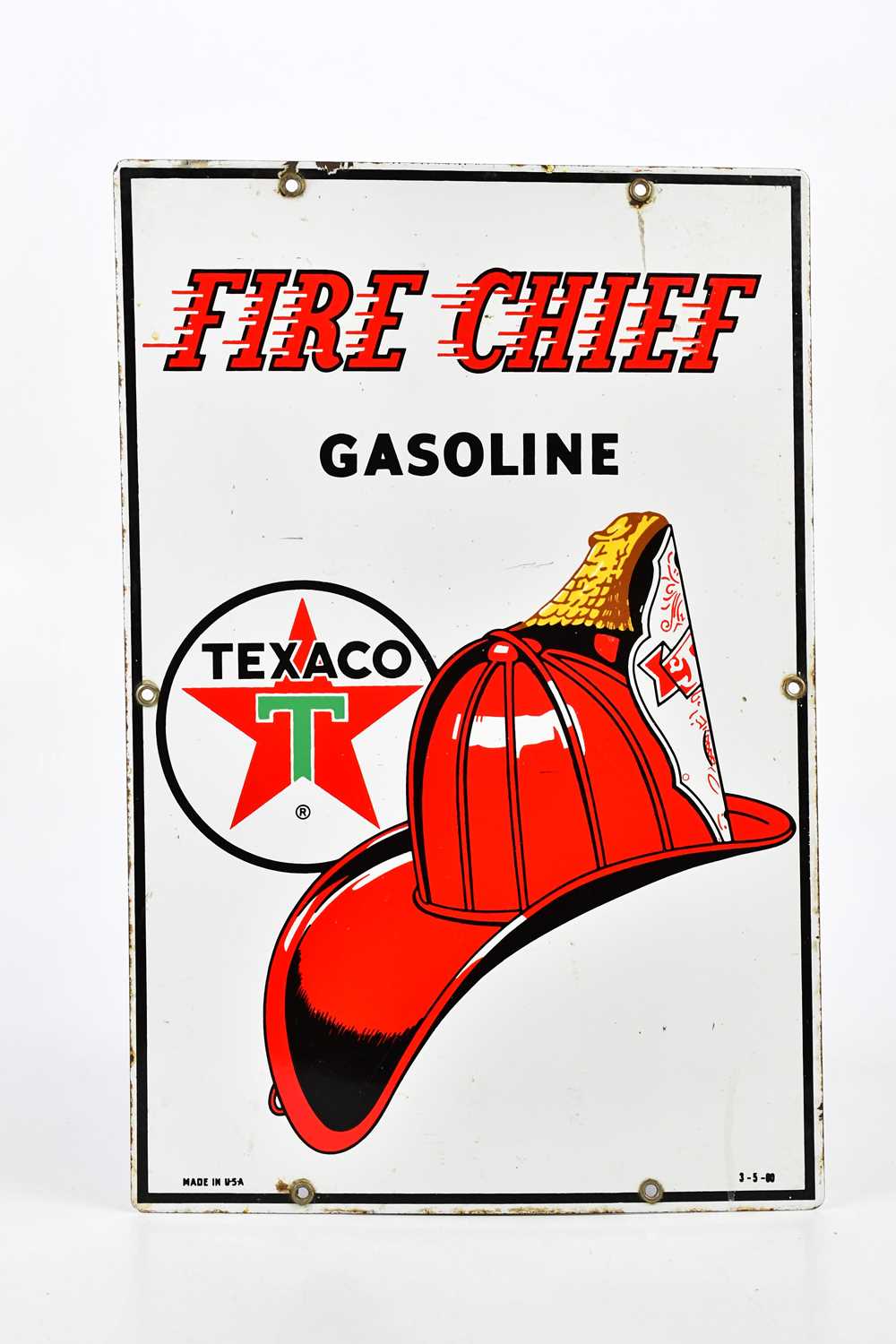 Lot 610 - TEXACO; a 1980s reproduction enamelled sign,