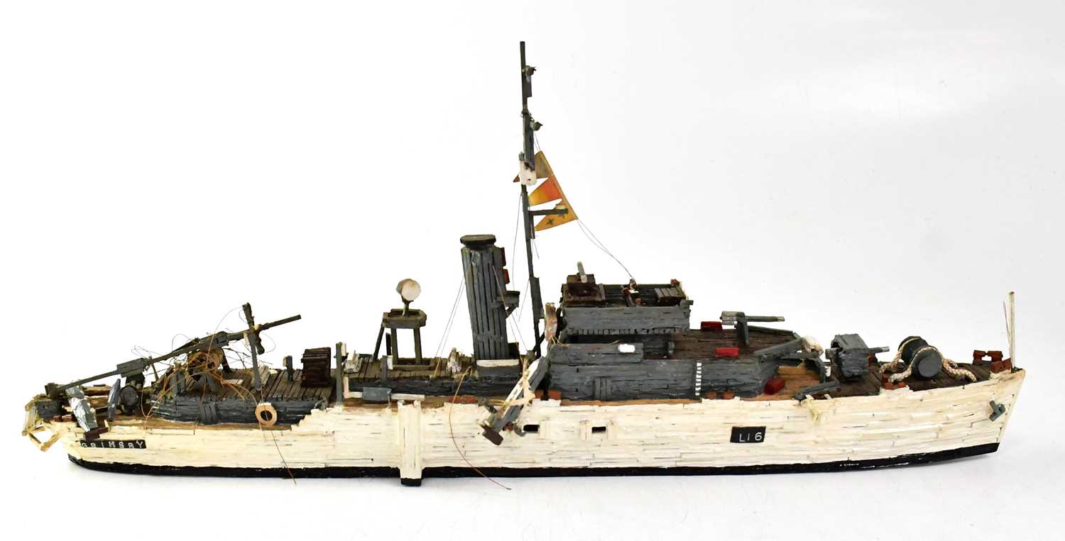 Lot 550 - A scratch-built matchstick model of HMS