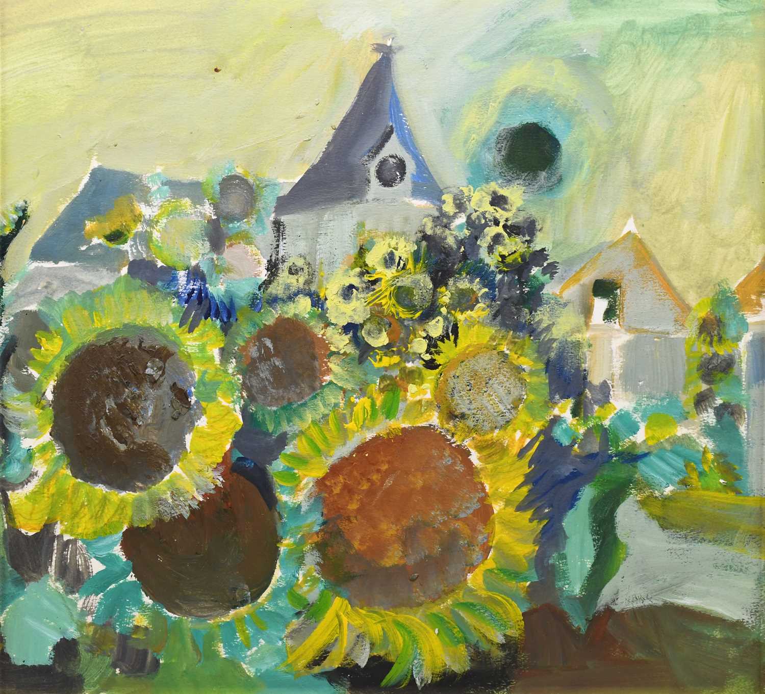 Lot 1256 - PETER OLIVER (1927-2006); oil on board,