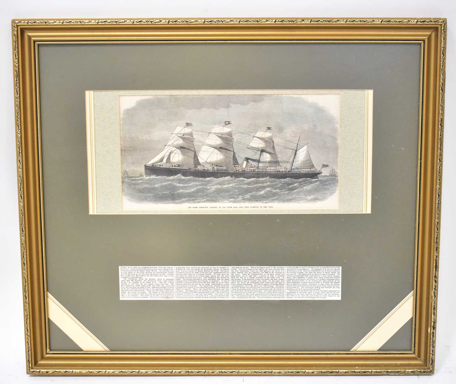 Lot 634 - A coloured engraving 'The Screw Steamship