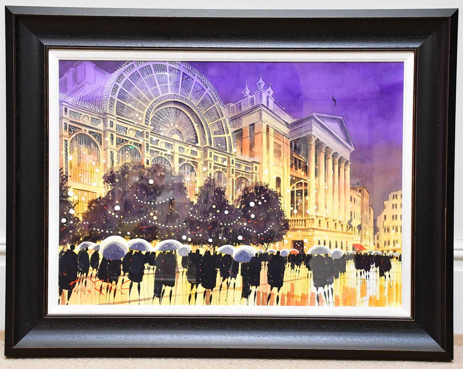 Lot 1663 - PETER J RODGERS; watercolour, 'Night at the