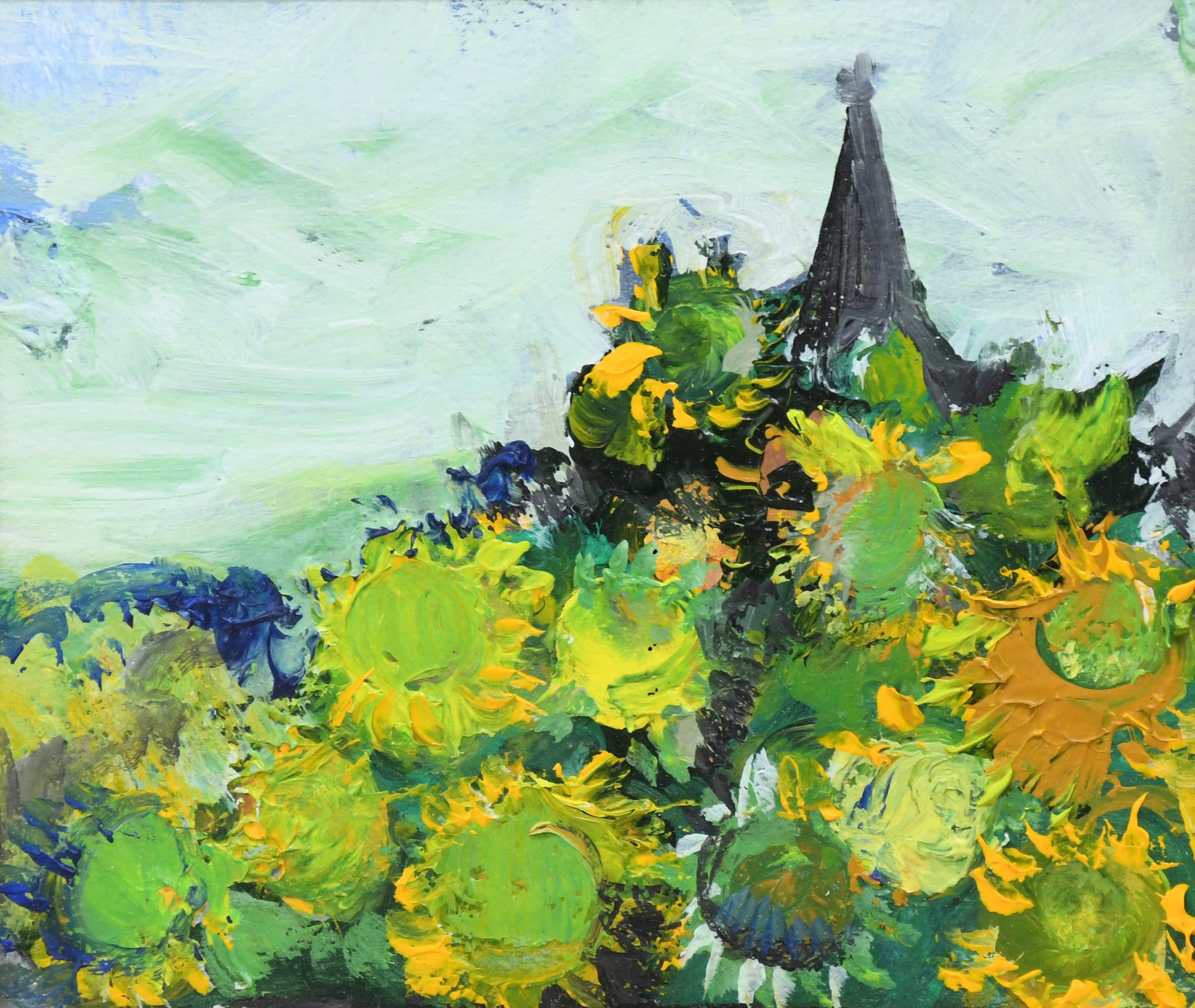 Lot 1329 - PETER OLIVER (1927-2006) oil on board,