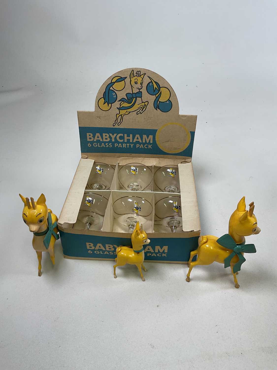 Lot 335 - BABYCHAM; a boxed six glass party pack, also