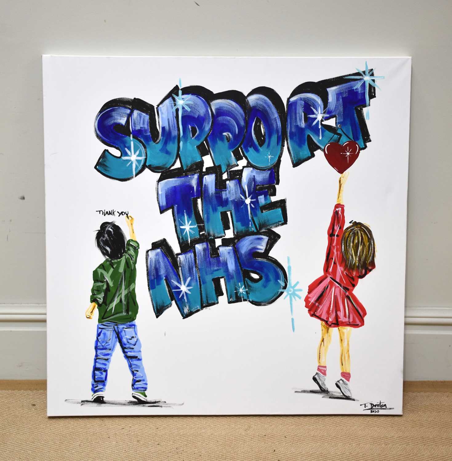 Lot 1605 - TONY DENTON; oil on canvas, 'Support the