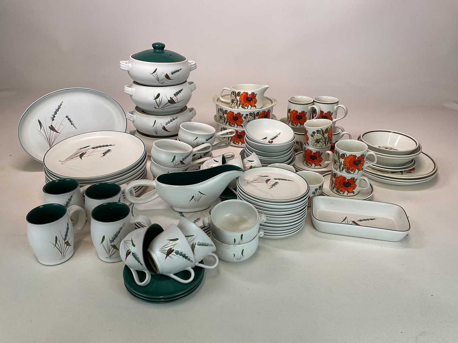 Lot 301 - DENBY; a 'Greenwheat' dinner service, also a