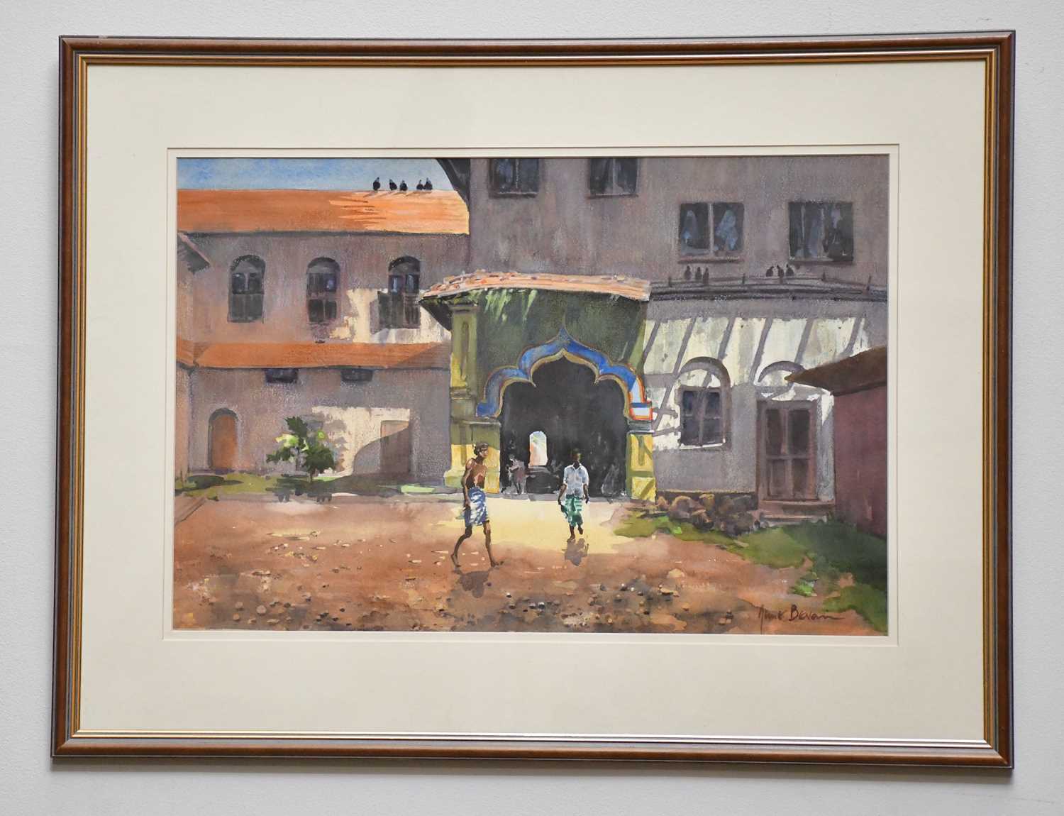 Lot 368 - JUNE BEVAN, watercolour, 'Archway in Cochin',
