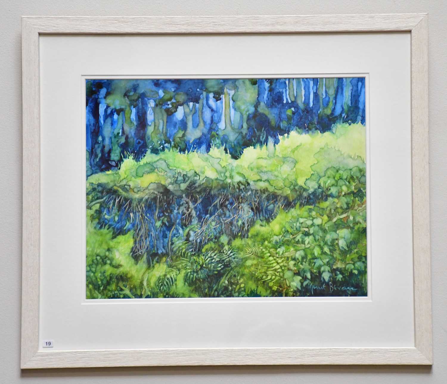 Lot 311 - JUNE BEVAN; watercolour, 'Land Slip', signed
