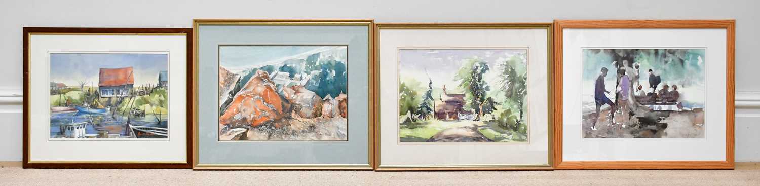 Lot 338 - JUNE BEVAN; a group of four watercolours,