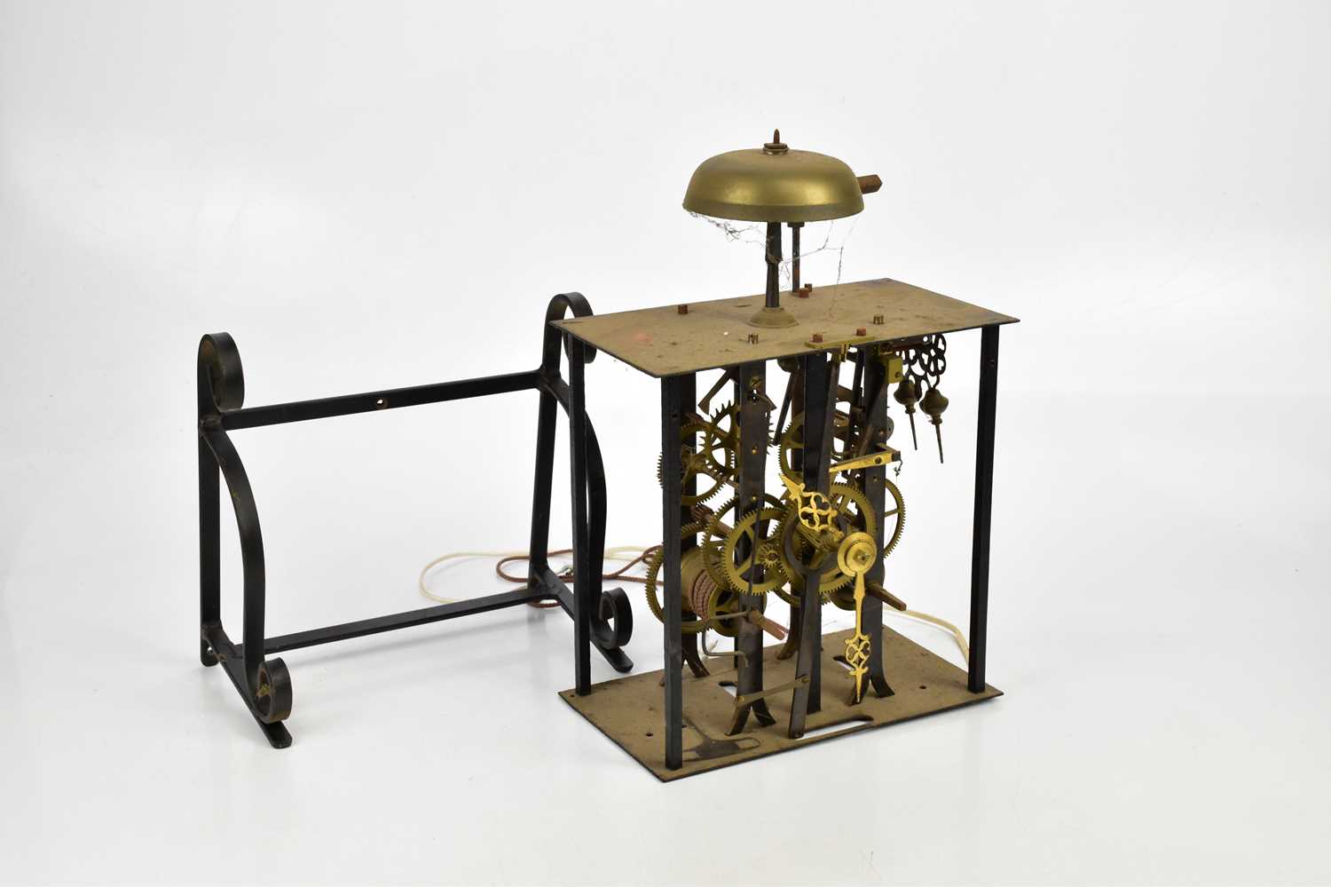 Lot 1417 - A modern comtoise skeleton clock in the