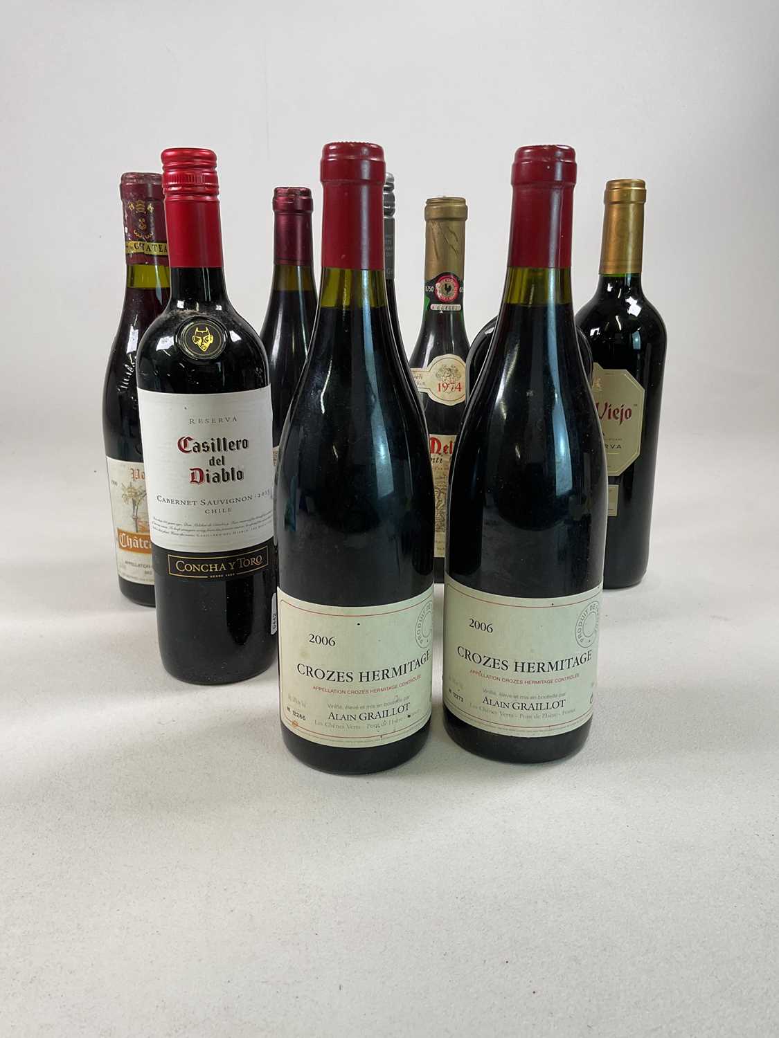 Lot 726 - RED WINE; nine bottles including two bottles
