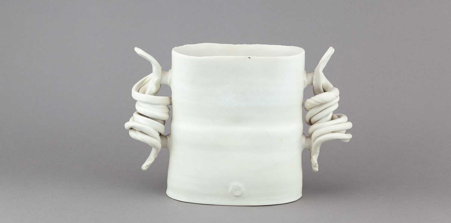 Lot 111 - COLIN PEARSON (1923-2007); an oval porcelain
