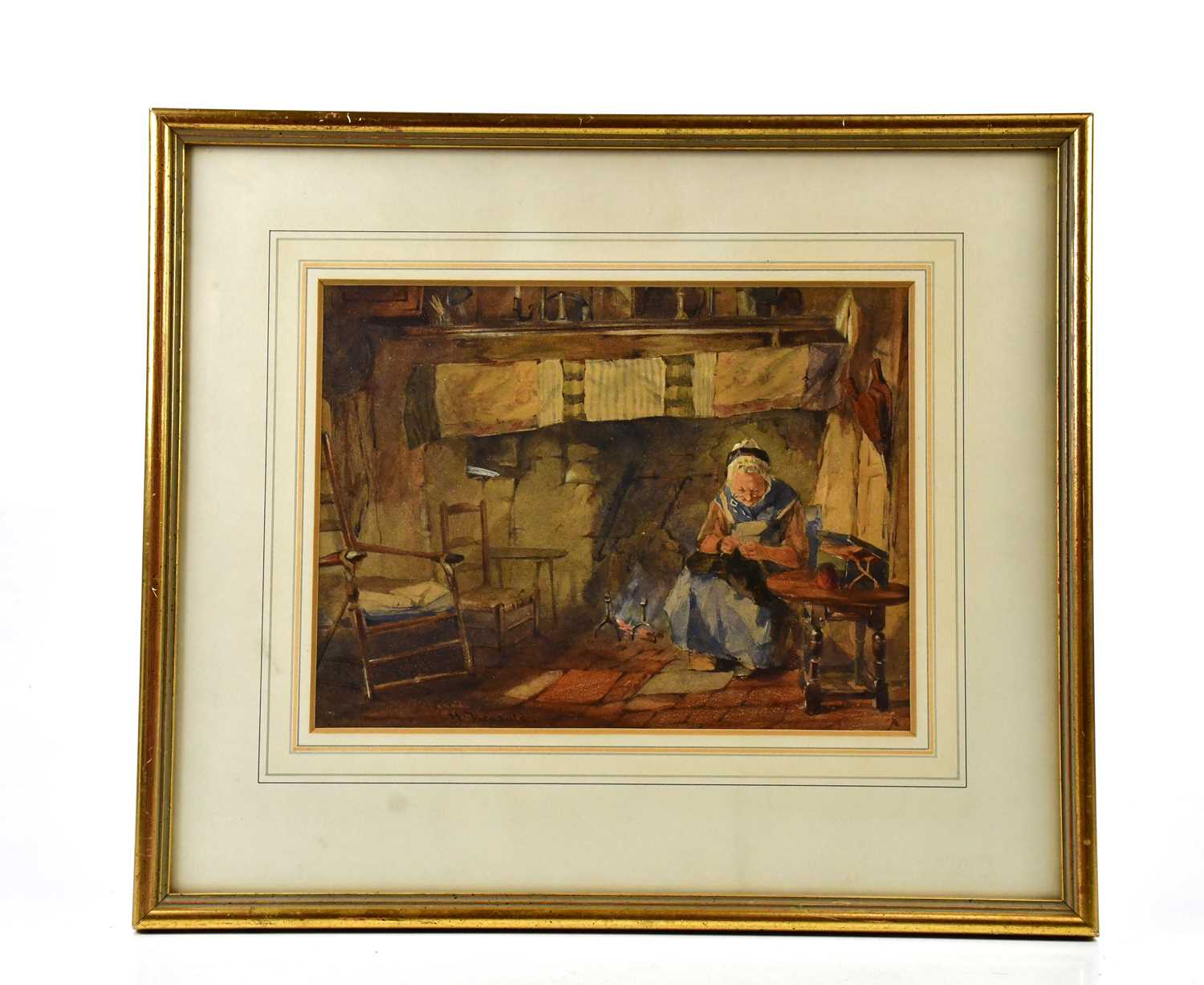 Lot 1833 - HENRY THEOBALD; watercolour, cottage