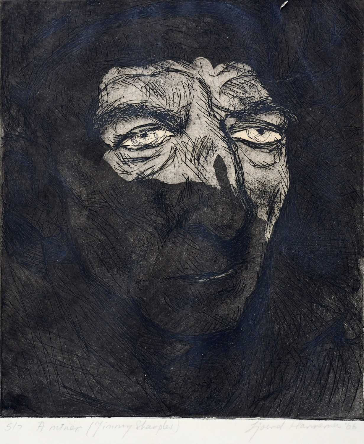 Lot 1146 - SJOERD HANNEMA; two etchings, ‘A Miner