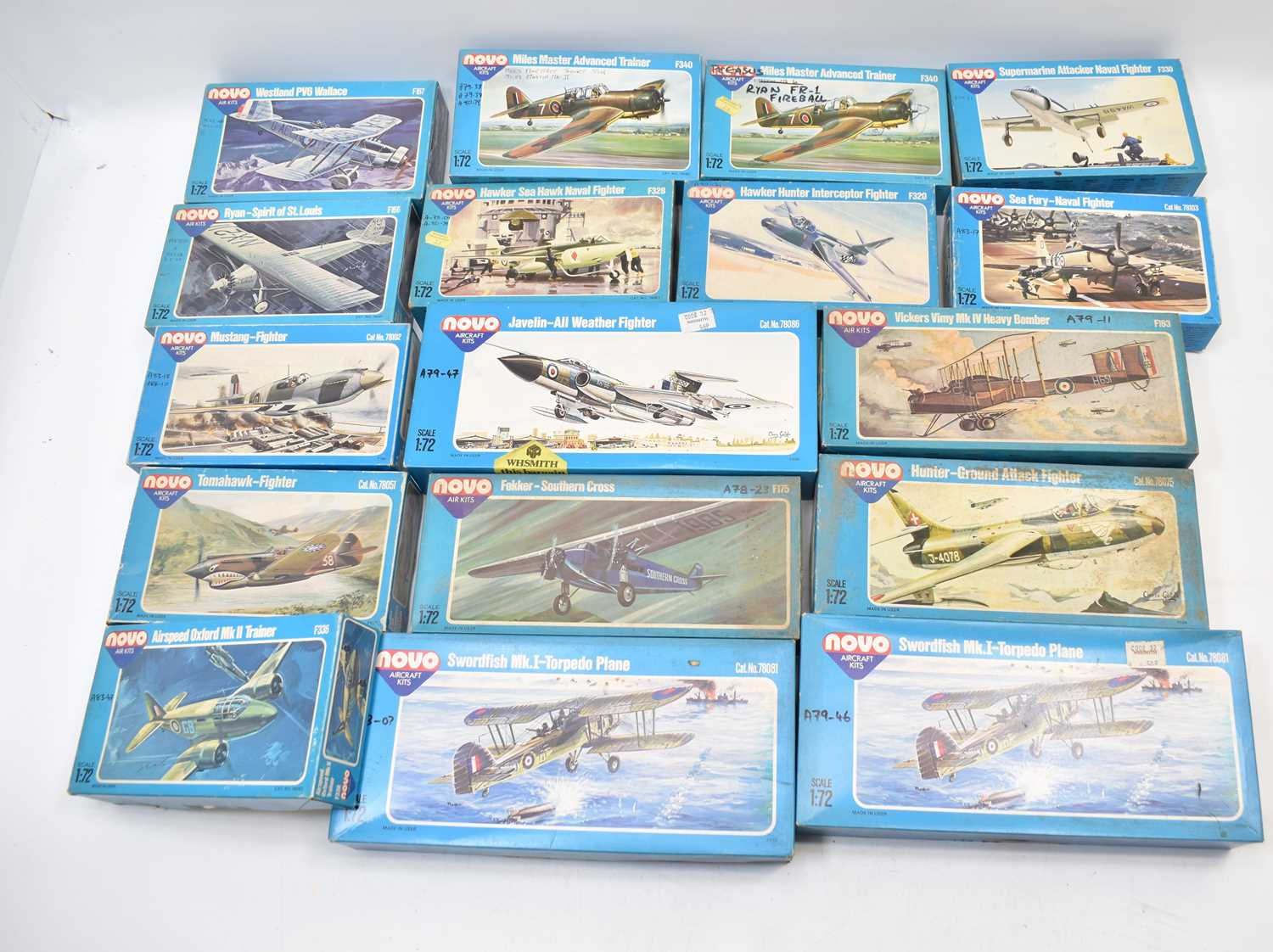 Lot 656 - NOVO; twenty-one boxed aeroplane model kits