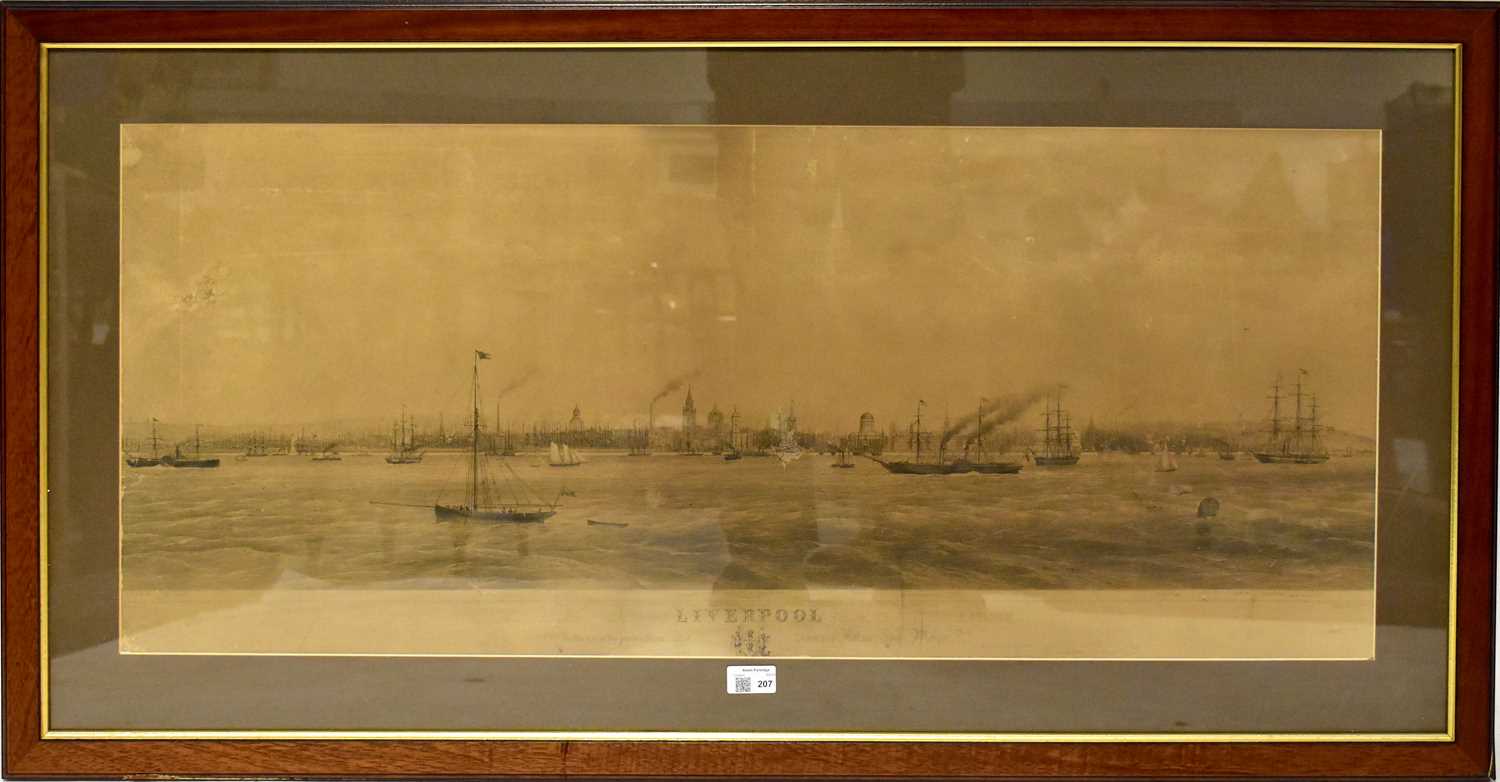 Lot 207 - A 19th century black and white engraving
