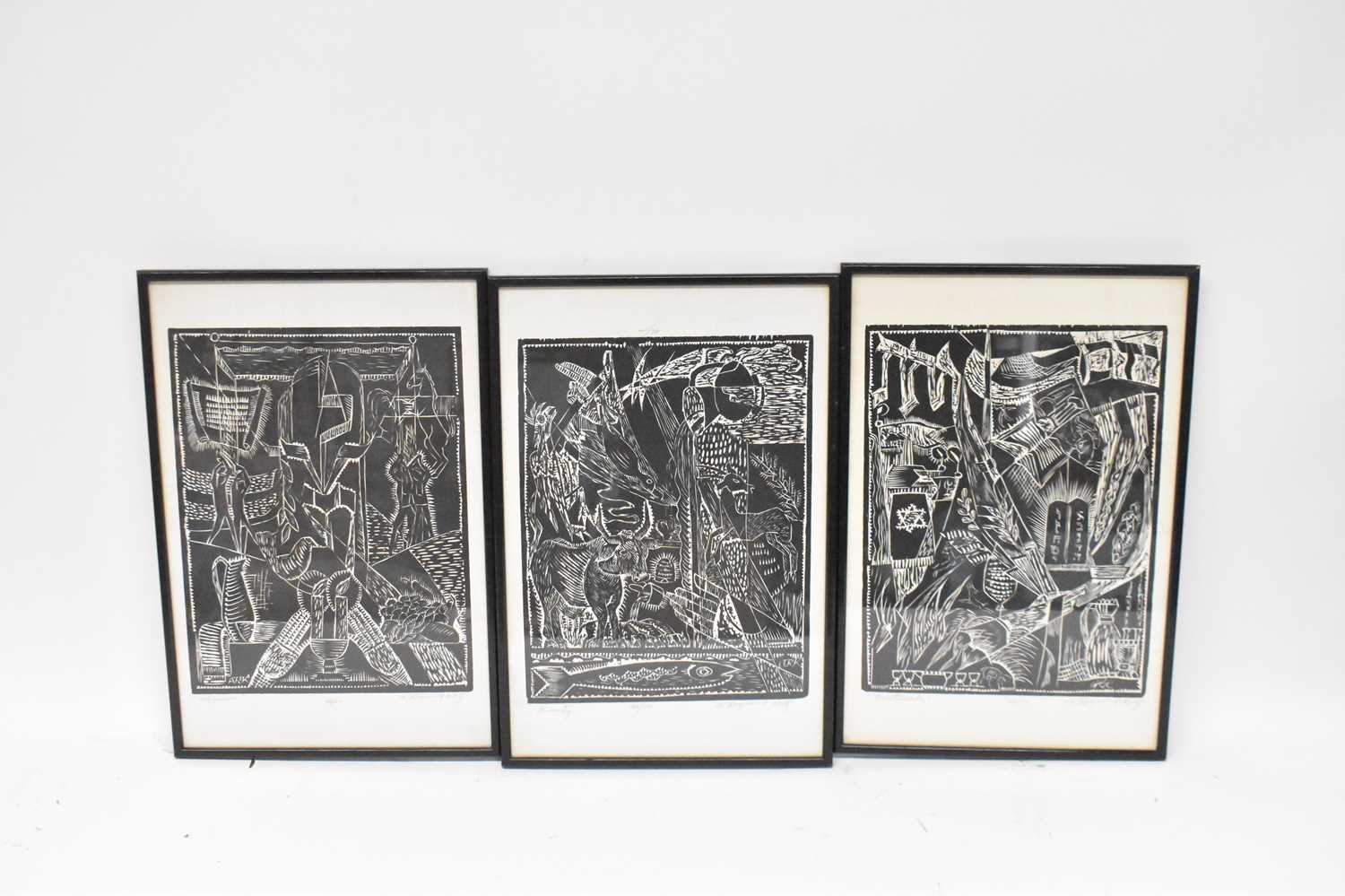 Lot 126 - ALEXANDER RAYMOND KATZ; a set of six signed