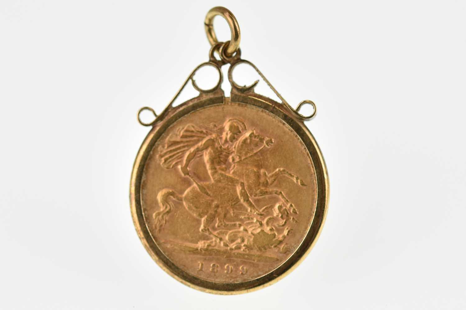 Lot 1091 - A Victorian half sovereign 1899, old head,