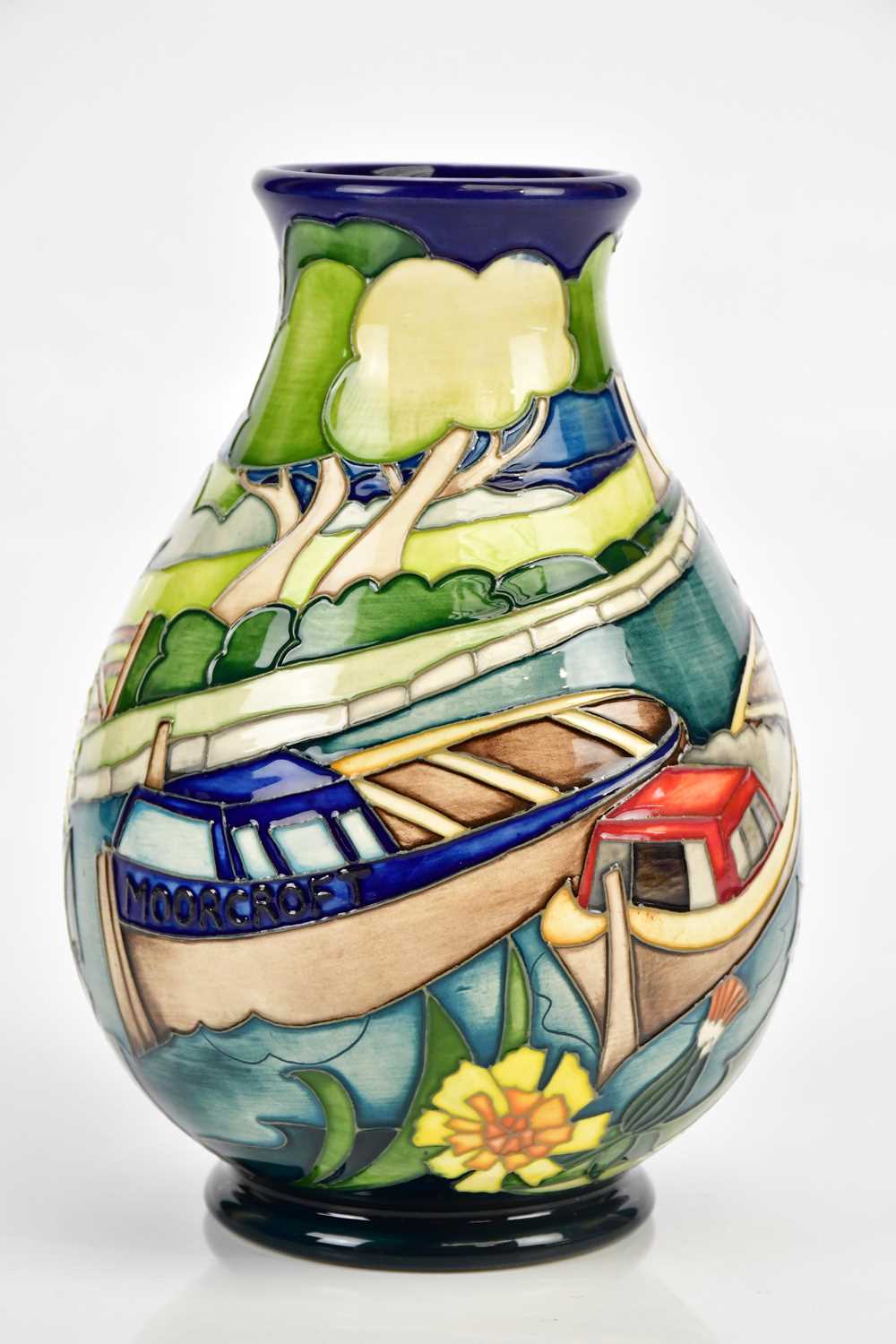 Lot 2220 - EMMA BOSSONS FOR MOORCROFT; a baluster