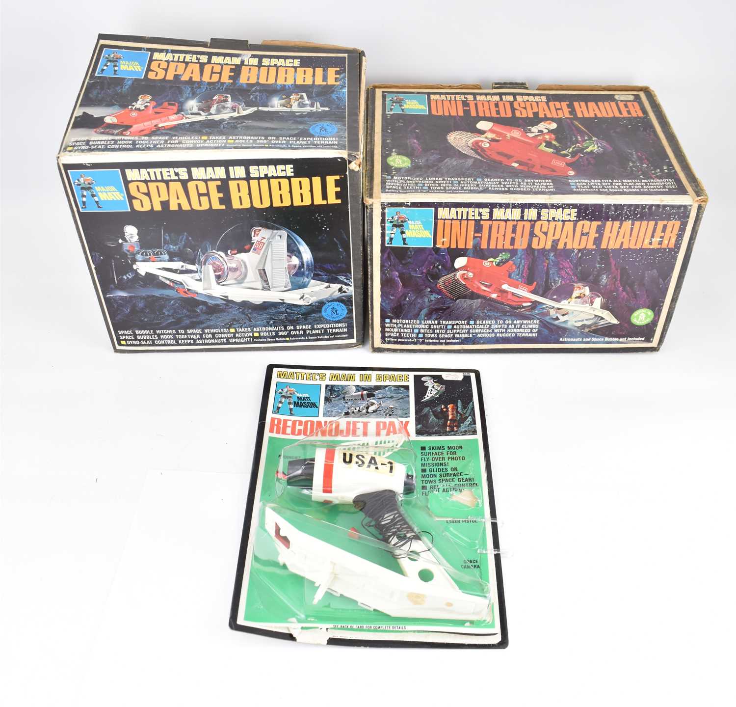 Lot 759 - MAJOR MATT MASON; three 'Mattel's Man in