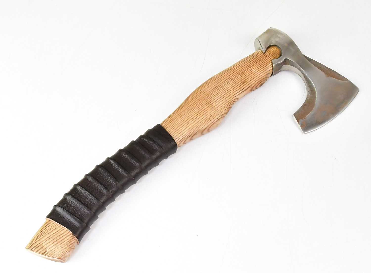 Lot 382 - RAVEN FORGE; a bevelled hatchet axe with