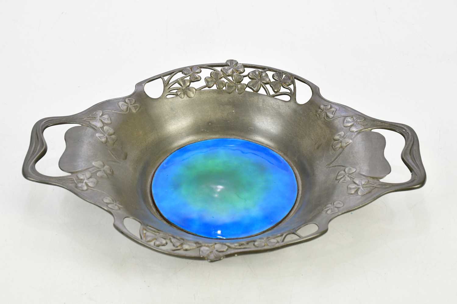 Lot 2076 - ARCHIBALD KNOX FOR TUDRIC PEWTER; a twin