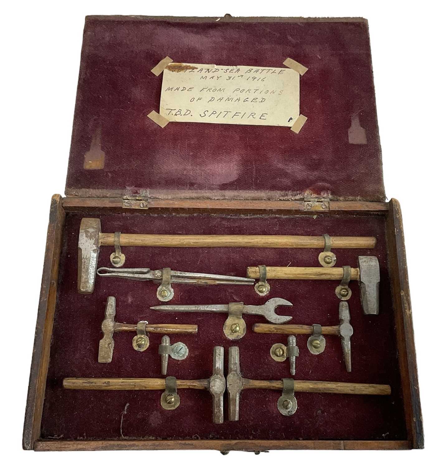 Lot 371 - An early 20th century miniature tool kit,