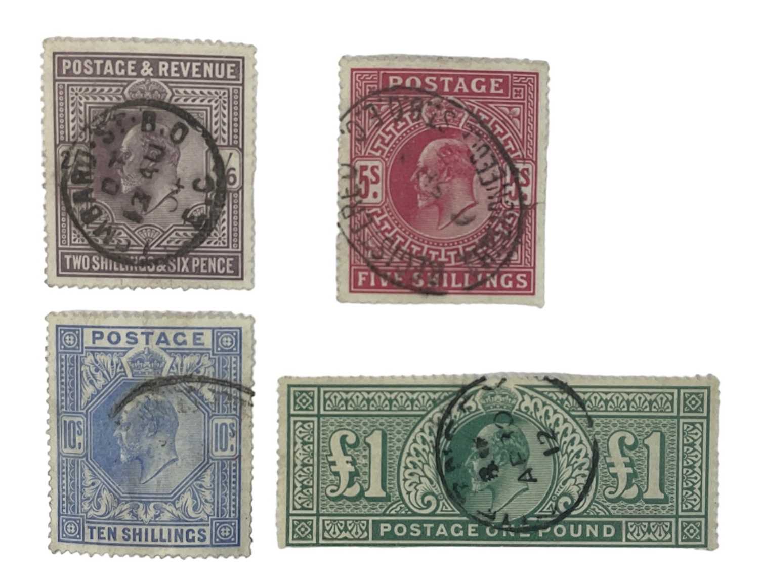 Lot 335 - An Edward VIII half crown stamp, five