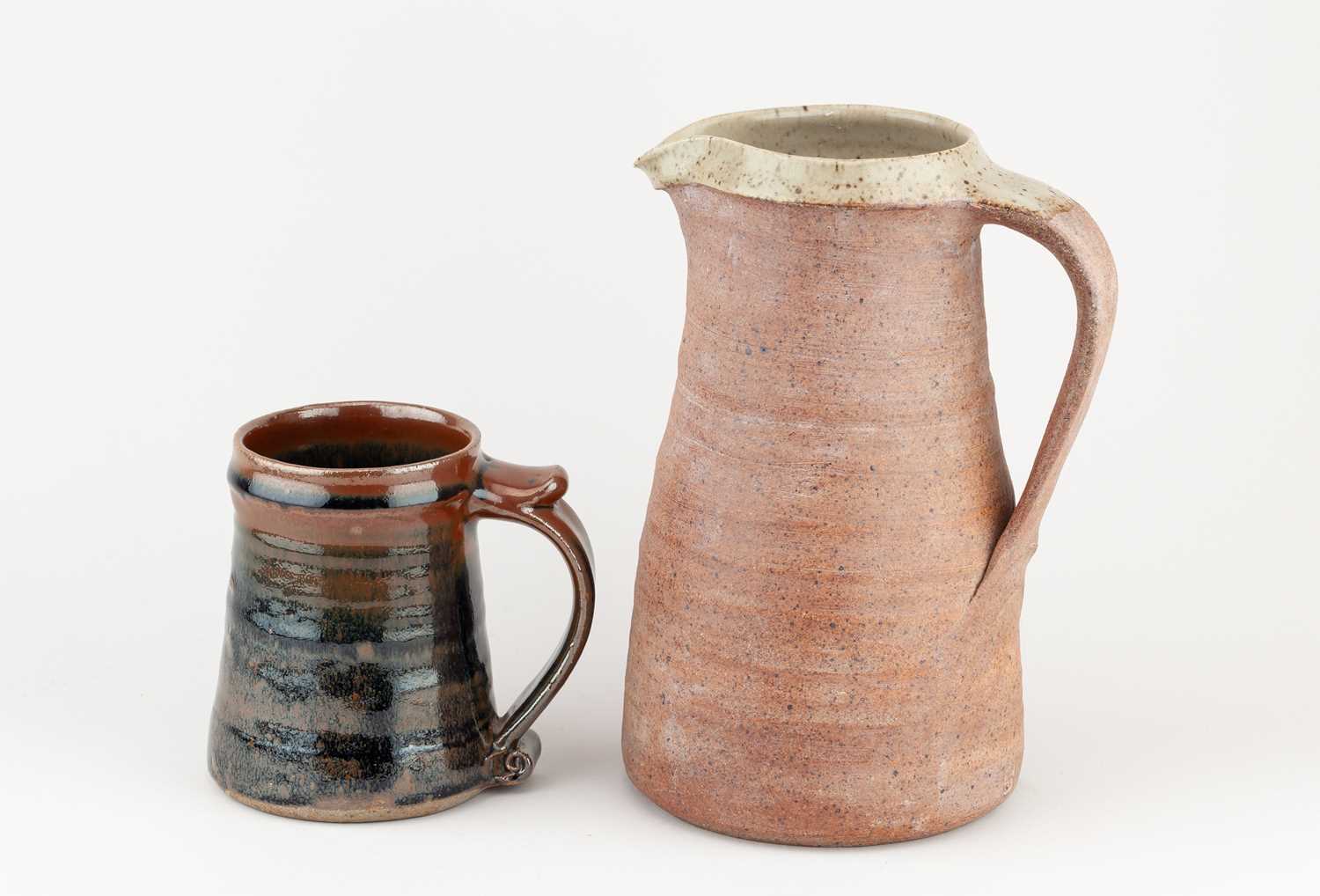 Lot 67 - Leach Pottery; a stoneware jug with oatmeal