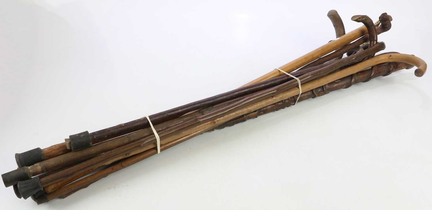 Lot 1599 - A small collection of walking sticks