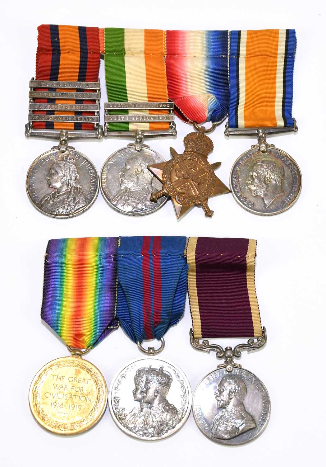 Lot 364 - A WWI and earlier seven piece medal group