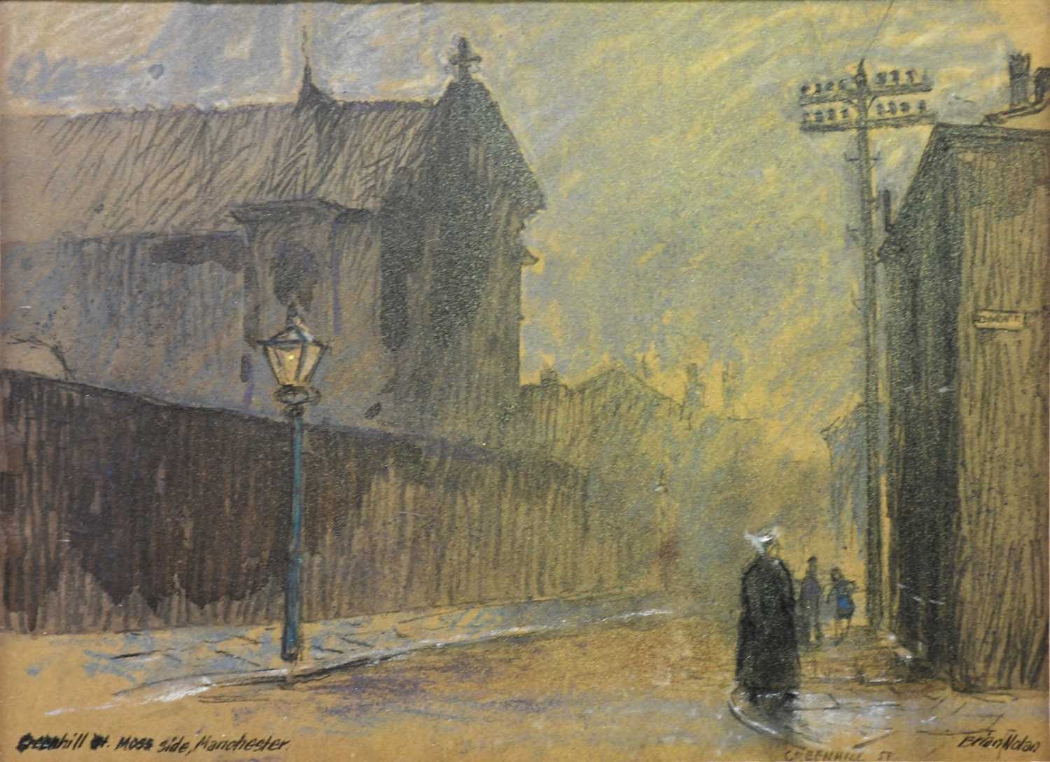 Lot 1208 - BRIAN NOLAN (1931-2019); pastel and pencil,