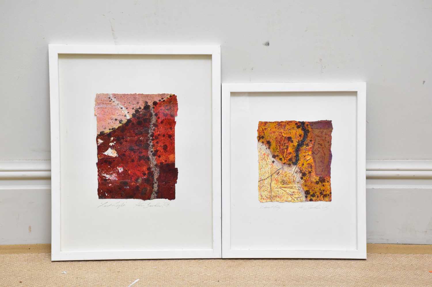 Lot 850 - KEN BARKER; two mixed media on paper,