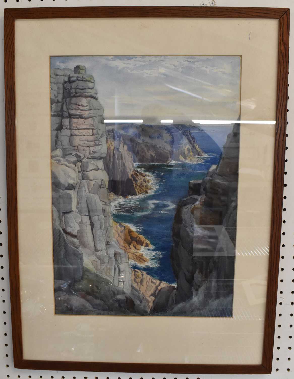Lot 176 - JA HANCOX; watercolour, coastal scene,