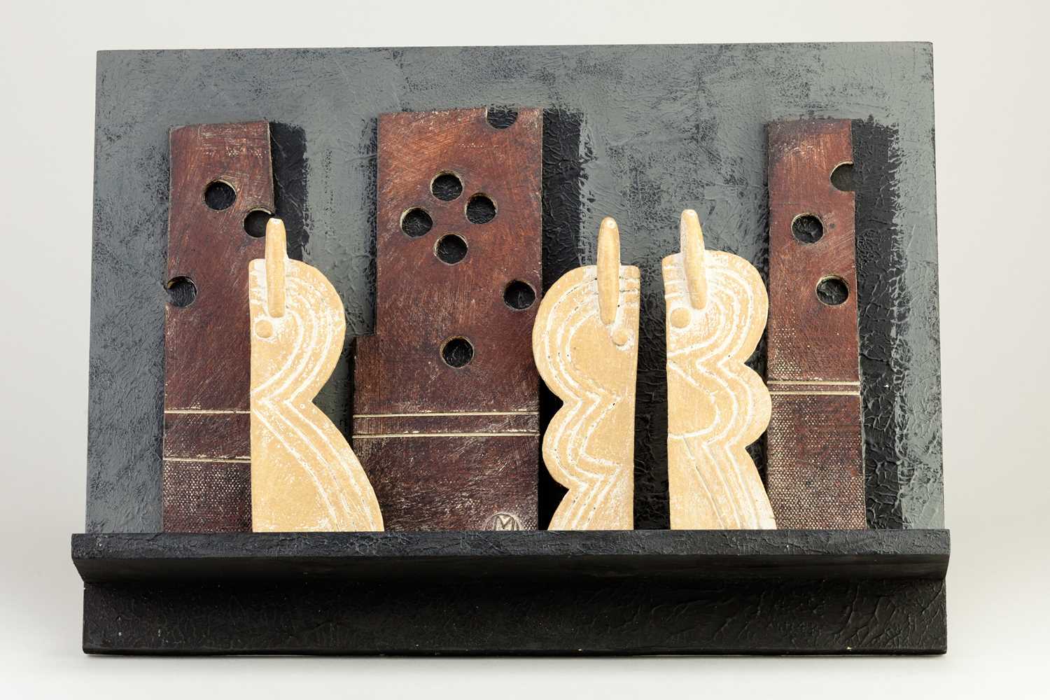 Lot 392 - JOHN MALTBY (1936-2020); 'Three Figures and