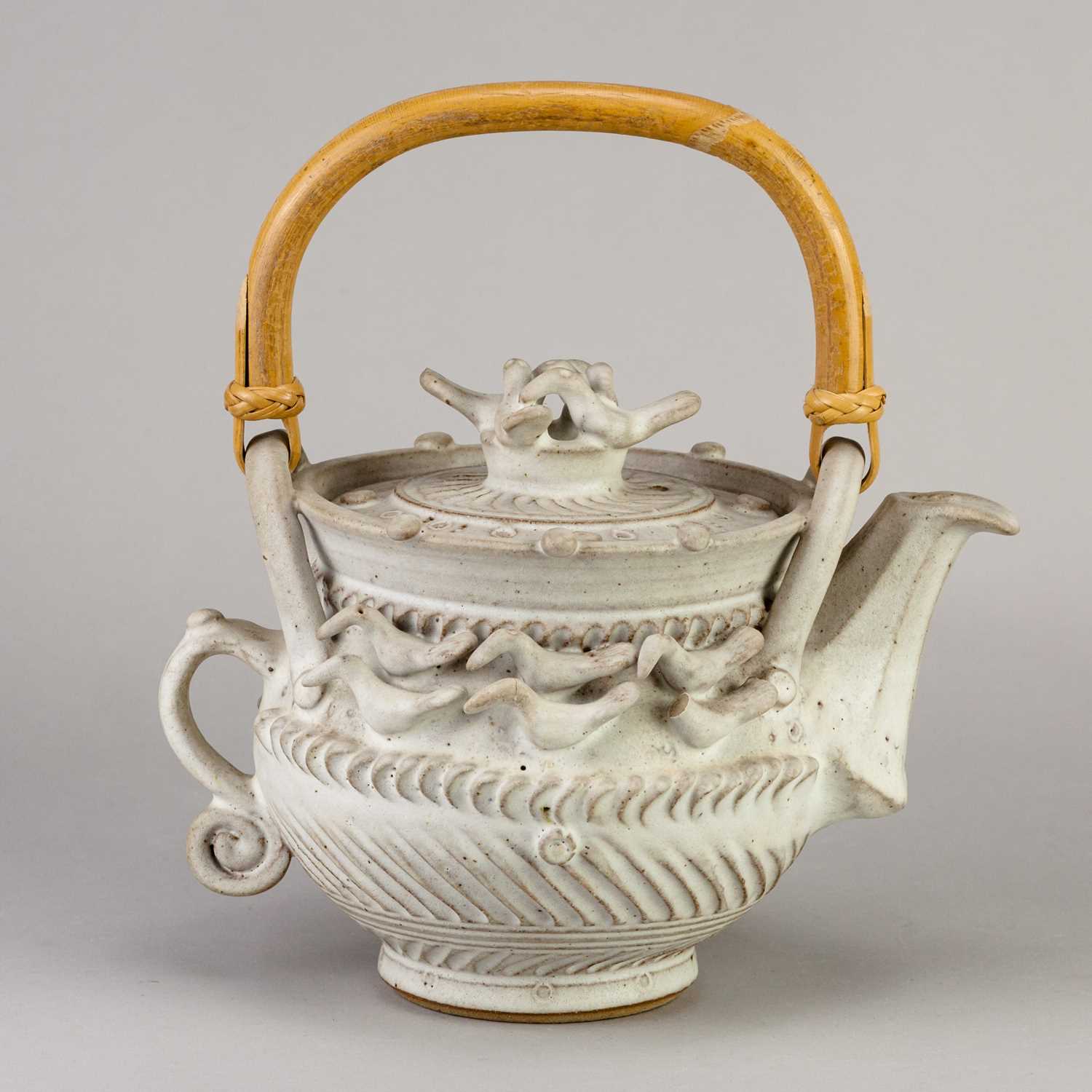 Lot 285 - IAN GODFREY (1942-1992); a stoneware teapot